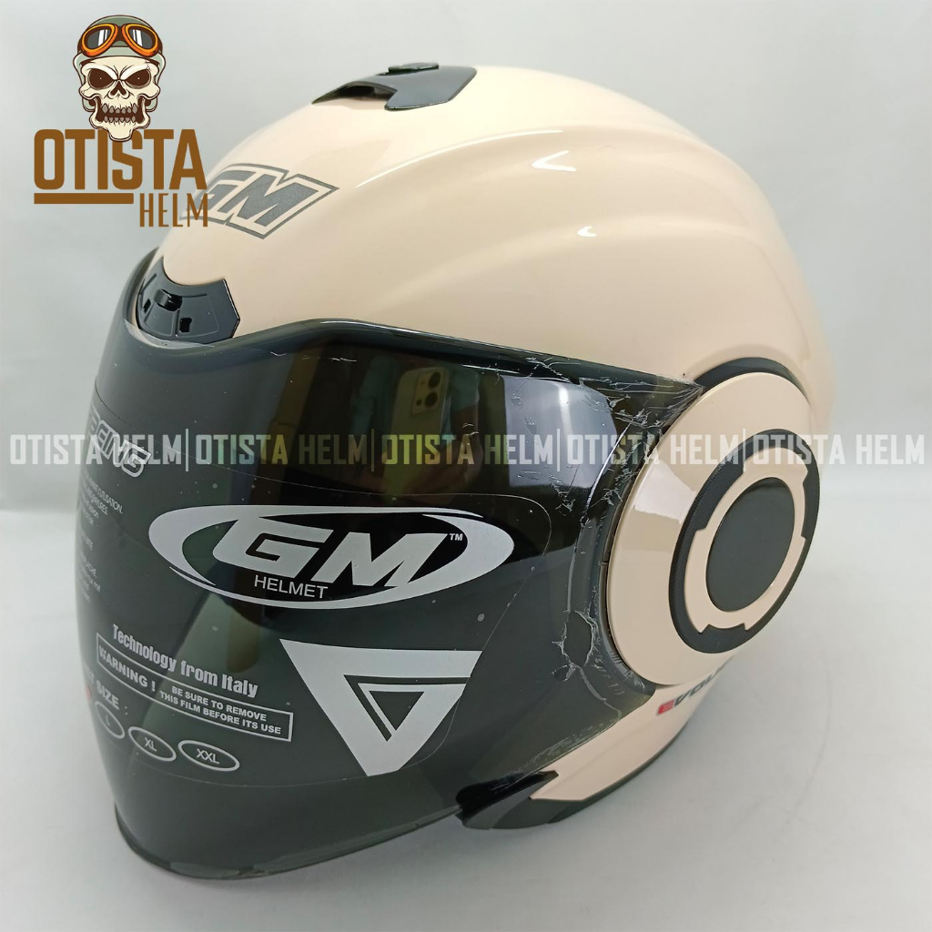 Jual Helm GM EVOUQ SOLID | Semua Warna | Single Visor | Shopee Indonesia