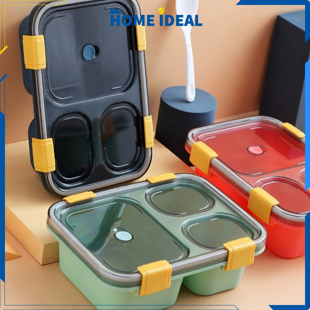 Jual Lunch Box 3 Sekat dan 4 Sekat Free Sendok Anti Tumpah / Kotak ...
