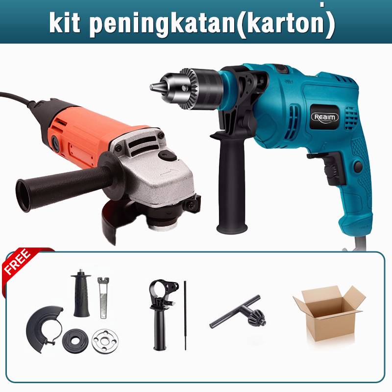 Jual Reaim Mesin Bor Listrik 2 Arah Bolak Balik 13MM Impact Drill ...