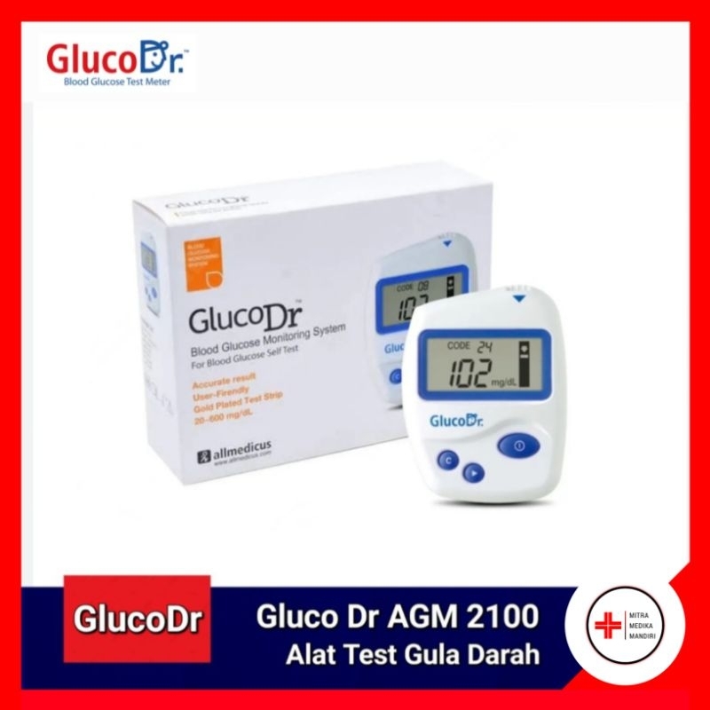 Jual Alat Gluco Dr Bio Sensor AGM.2100 Alat Cek Gula Darah / Gluco Dr ...