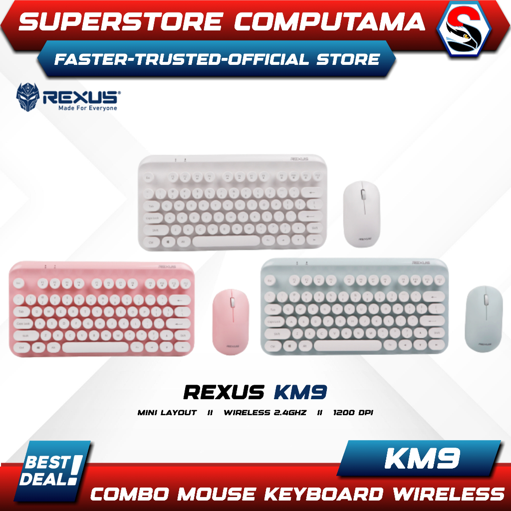 Jual Rexus KM9 Combo Keyboard Mouse Wireless | Shopee Indonesia