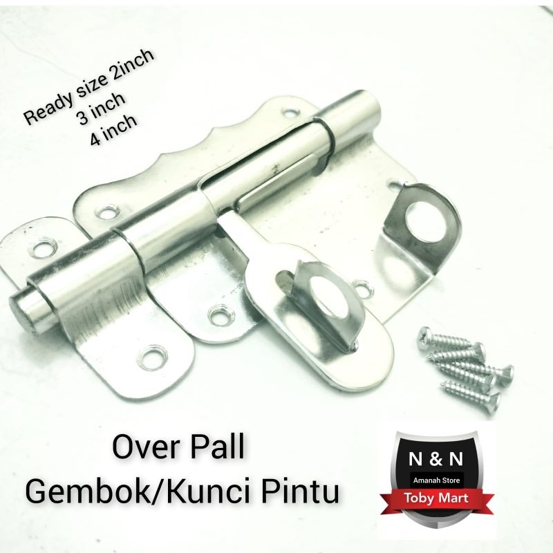 Jual Grendel kunci pintu / Gembok kunci pintu Overpal kunci / slot ...
