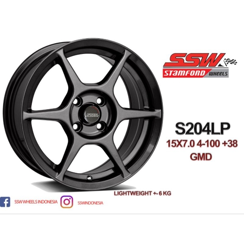 Jual Velg P1 S204LP R15x7inc By:SSW(Thailand) | Shopee Indonesia