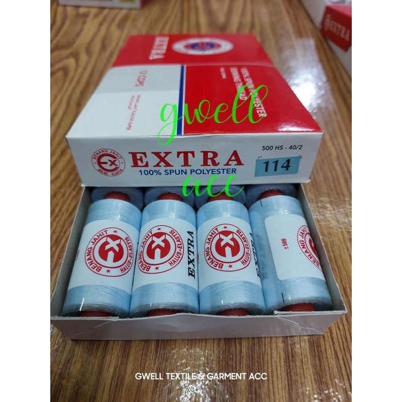 Jual 500 METER BENANG JAHIT MERK EXTRA WARNA WARNI ( Harga per 1 pcs ...
