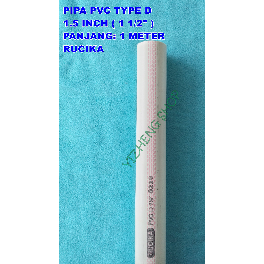 Jual PIPA PVC 1 1/2 INCH TYPE D PANJANG 1 METER RUCIKA PUTIH | Shopee ...