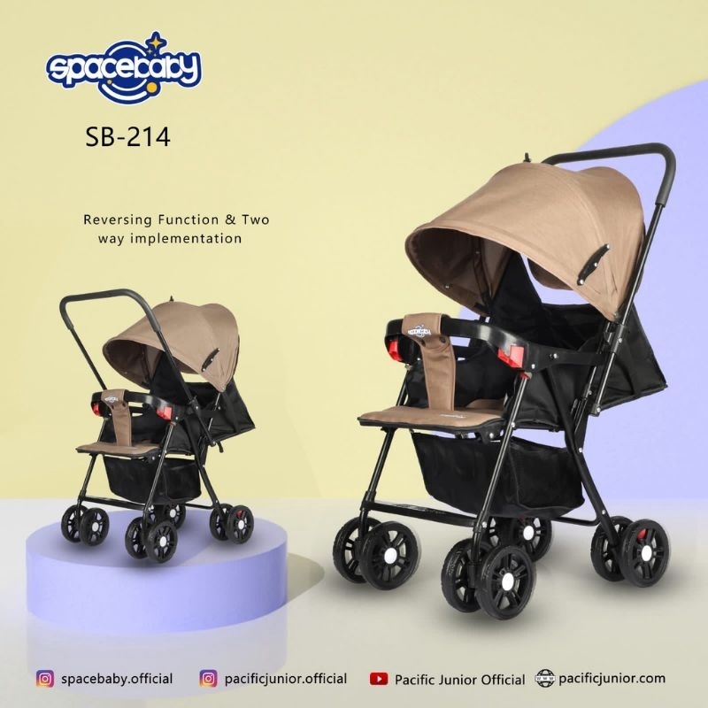Jual STROLLER SPACEBABY SB 204 / sb 214 dua arah kemasan dus | Shopee ...
