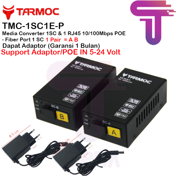 Jual Tarmoc TMC-1SC1E-P | Media Converter 1FO 1LAN / 1 FO 1 LAN 10 ...