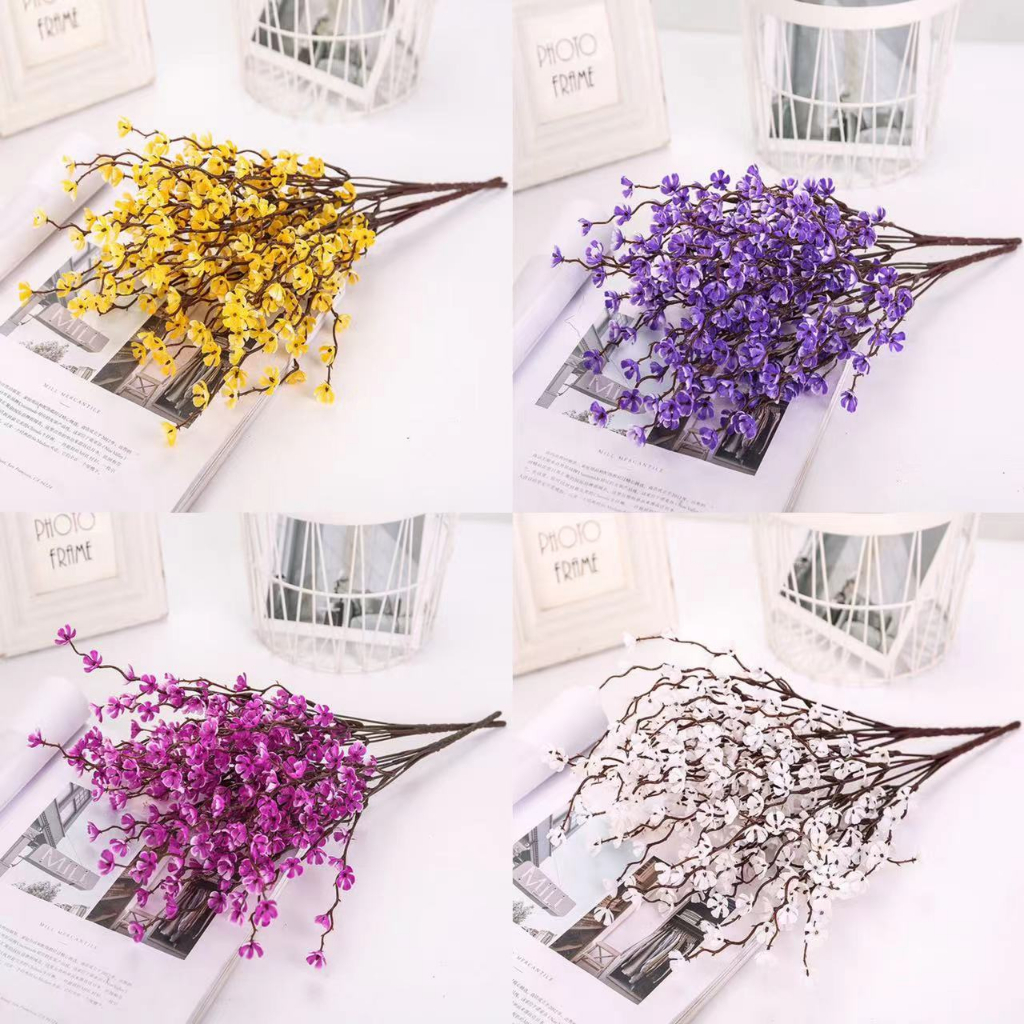 Jual Bunga Imitasi Plum/Bunga Artificial harga untuk 1 tangkai ada 7 ...