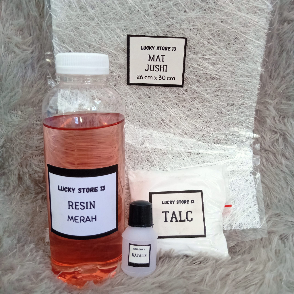 Jual Resin Paket 250gr MERAH Free Katalis Komplit Lebih Hemat Paketan ...