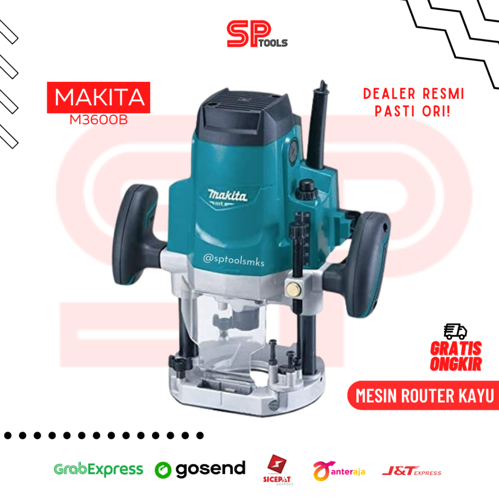Jual MESIN ROUTER / PROFIL / TRIMER KAYU 12MM 12 MM BESAR MAKITA M3600B ...
