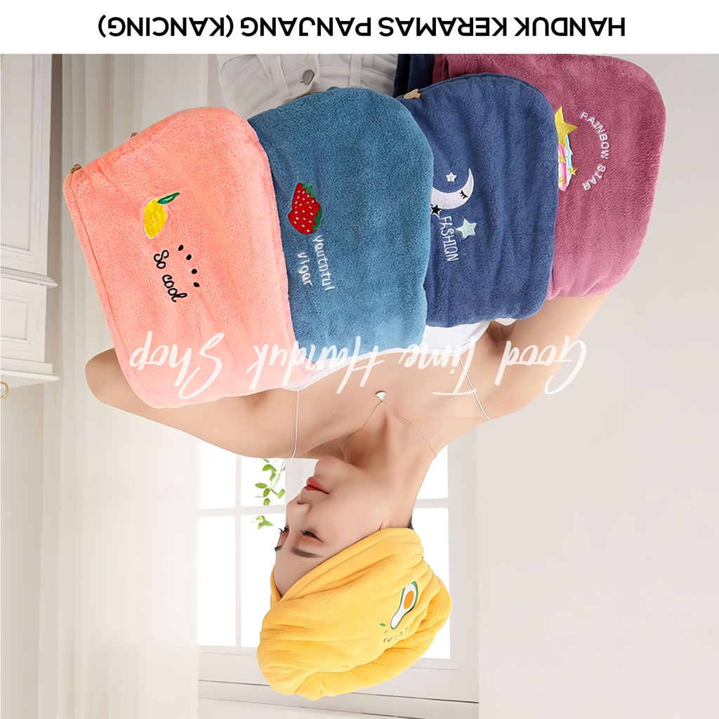 Jual Handuk Keramas Model Kancing / Topi Beruang / Topi Pita Microfiber ...