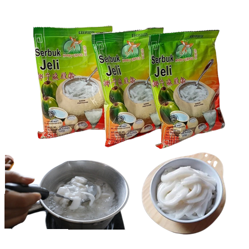 Jual serbuk jelly kelapa muda happy grass coconut jelly powder 225Gr ...