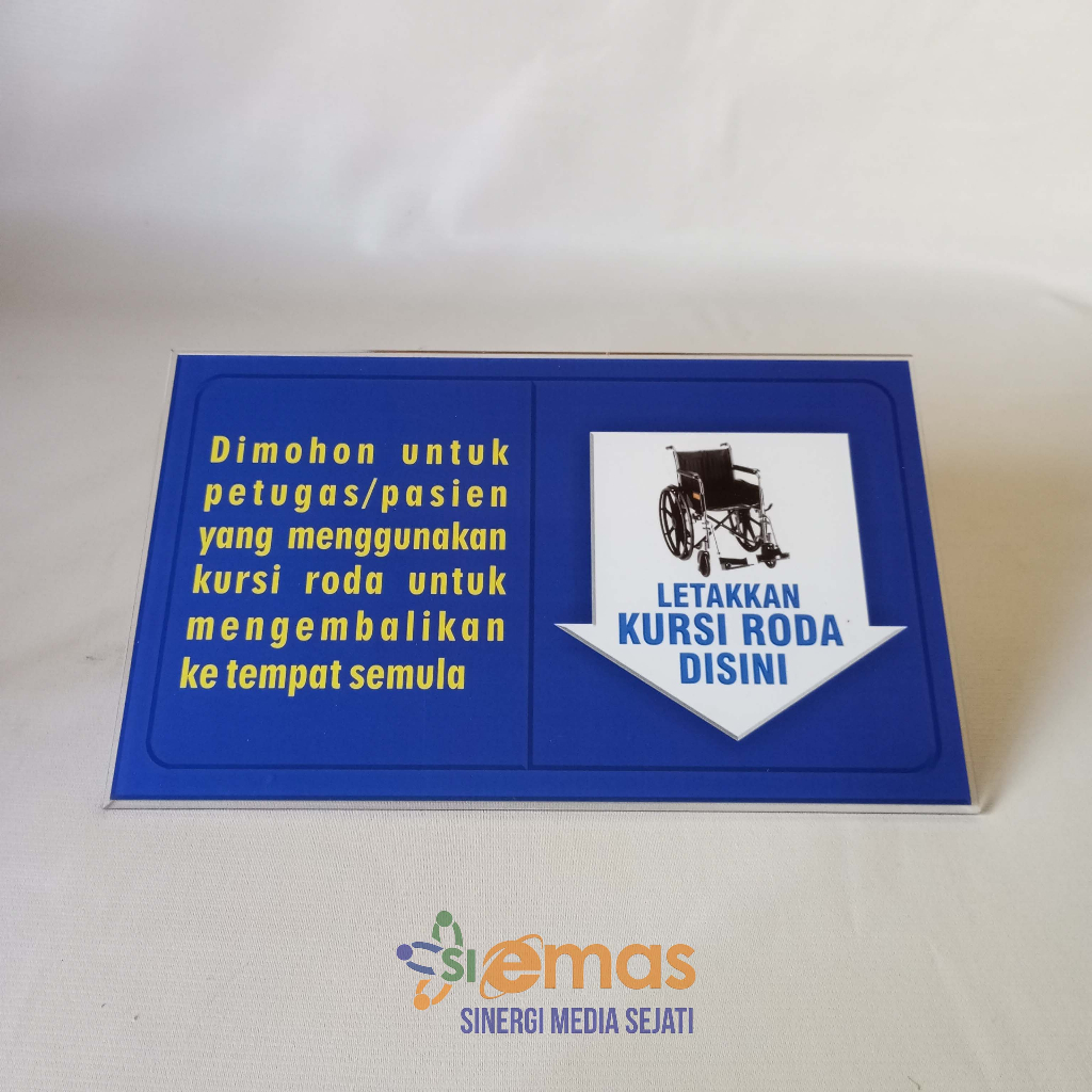 Jual Akrilik Letakkan Kursi Roda | Akrilik Tanda Papan Kursi Roda ...