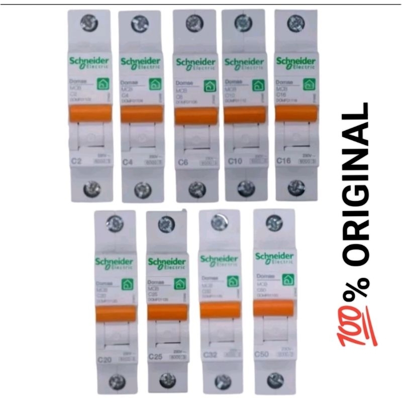 Jual MCB Schneider DOMAE Merlin Gerin (100% ORI) 2A 4A 6A 10A 16A 20A 25A 32A 40A 50A 63A ...