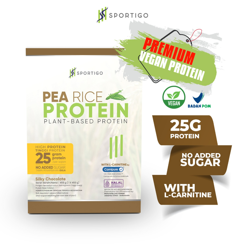 Jual Sportigo Vegan Plant Protein - Pea Rice Protein Isolate Powder ...