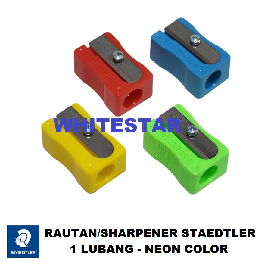Jual rautan / orotan pensil / sharpener pencil staedtler 1 lubang - neon color | Shopee Indonesia