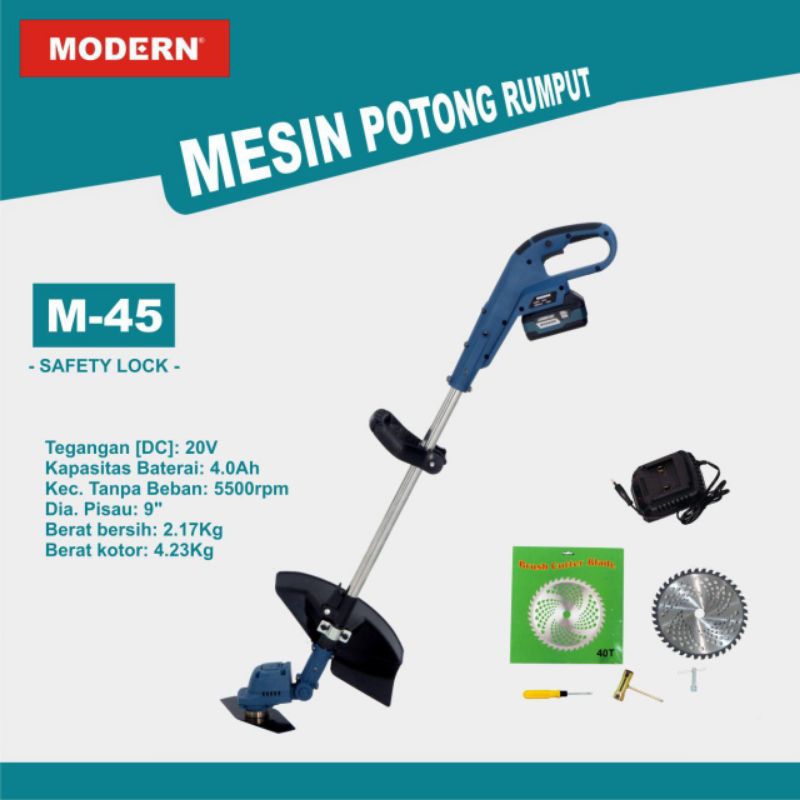 Jual Mesin potong rumput Modern M-45 potong rumput cordless Brushless 1 ...
