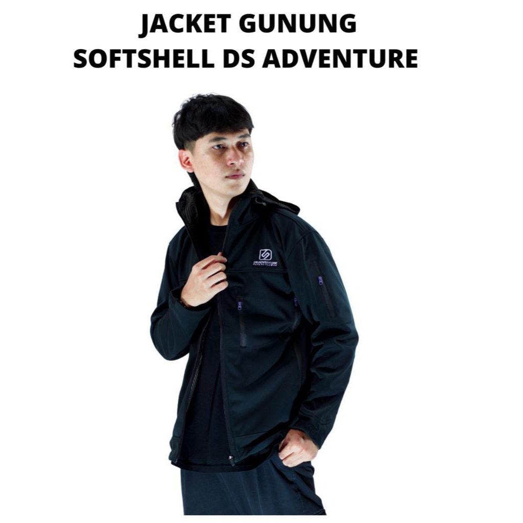 Jual Jaket Softshell DS adventure /Jaket gunung inner polar /jaket ...