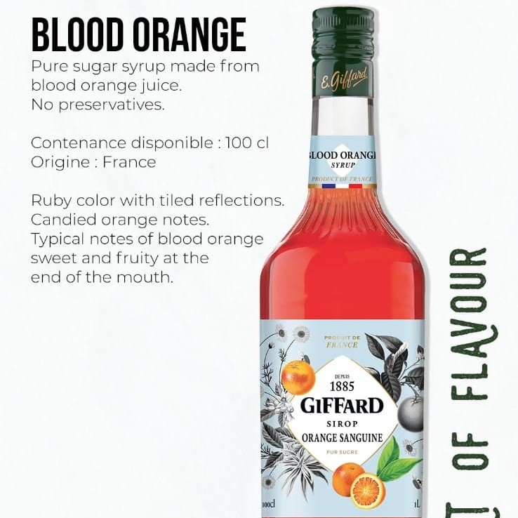 Jual Giffard Syrup Blood Orange (Blood Orange Sirup Giffard) | Shopee ...