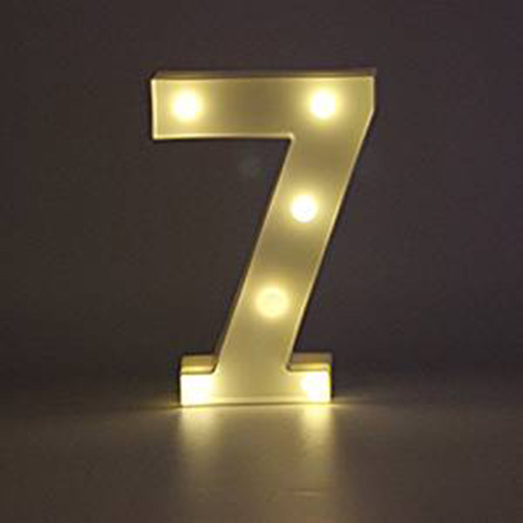 Jual [22 cm] Lampu led angka jumbo besar marquee lamp alphabeth abjad ...