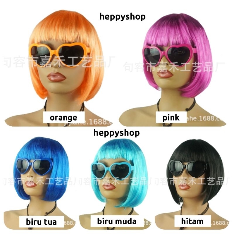 Jual Rambut Palsu Pendek Warna Bob Wig Cosplay | Shopee Indonesia