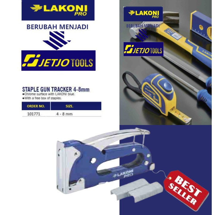 Jual JETJO TOOLS Staple Tracker 4-8mm 101771 Staples / LAKONI PRO ...