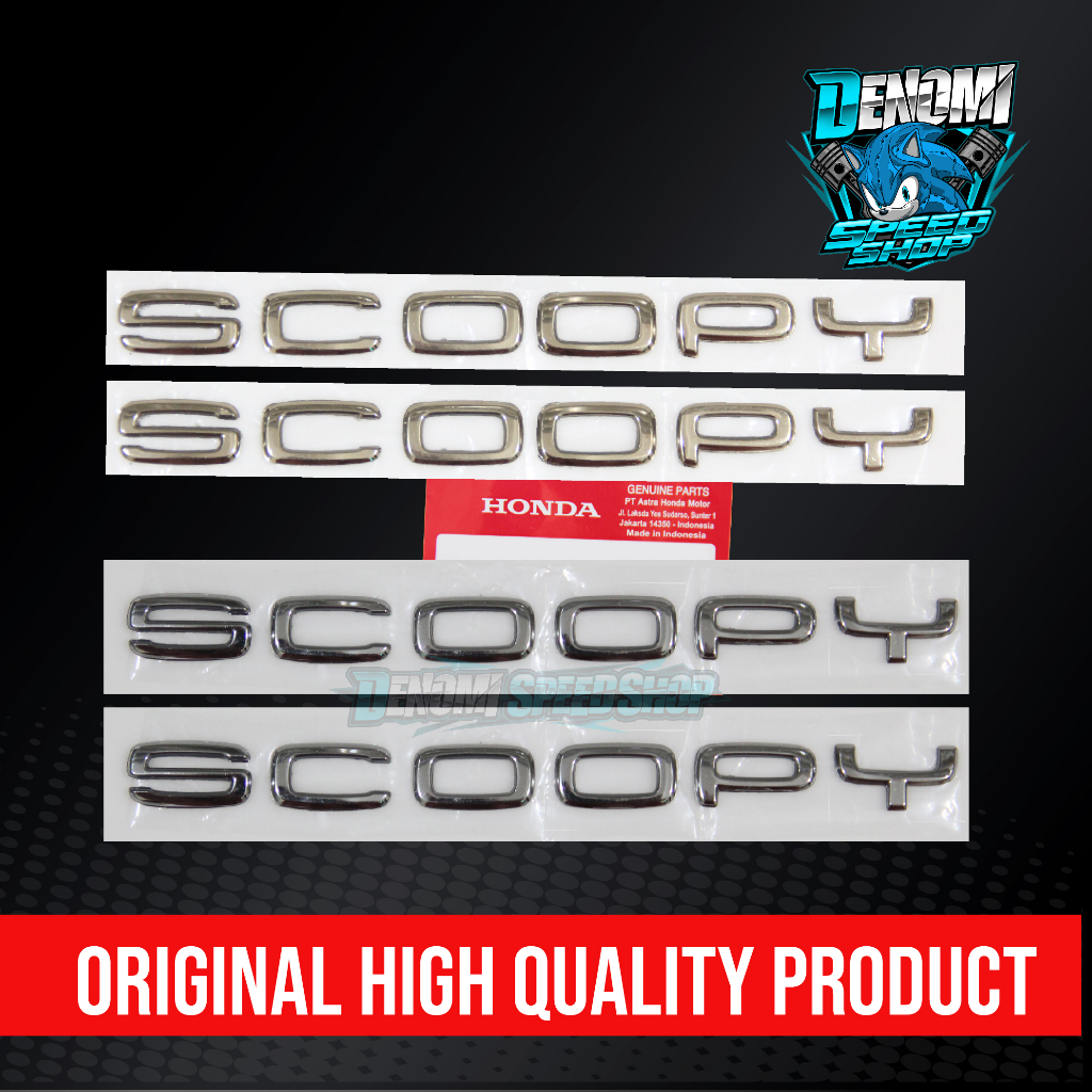Jual Emblem Mark Logo Timbul Honda Scoopy 2021 2022 Chrome Gold ...