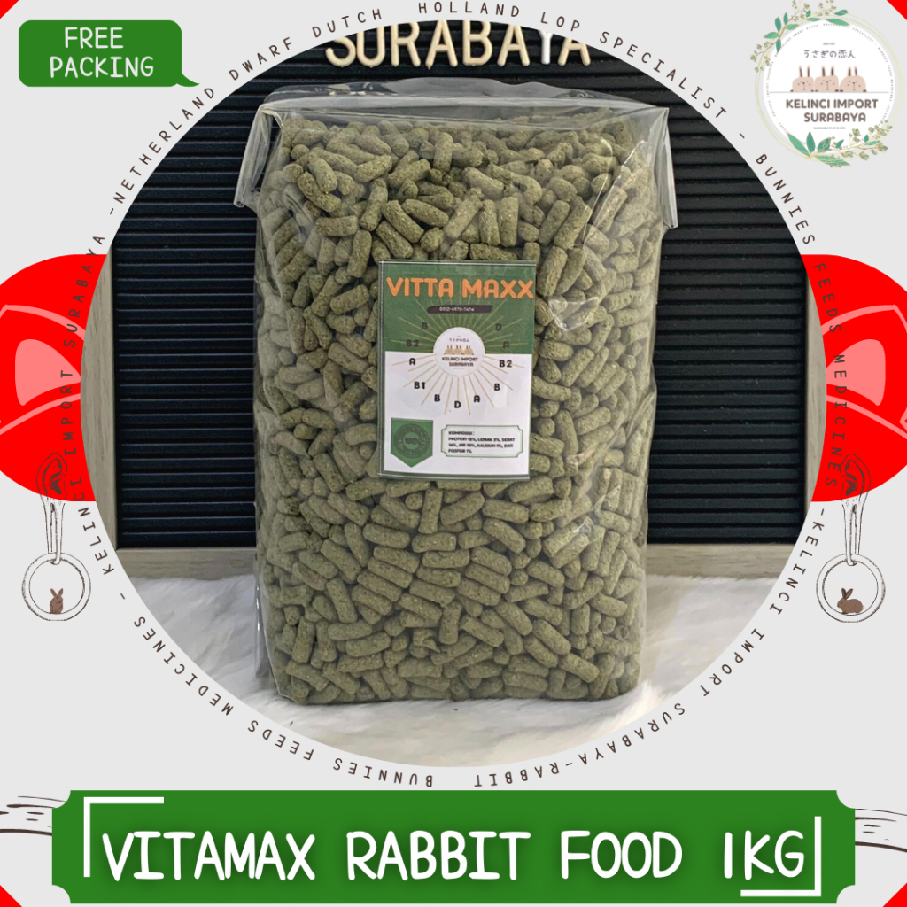 Jual VITAMAX Rabbit Food Makanan Kelinci - 1KG | Shopee Indonesia