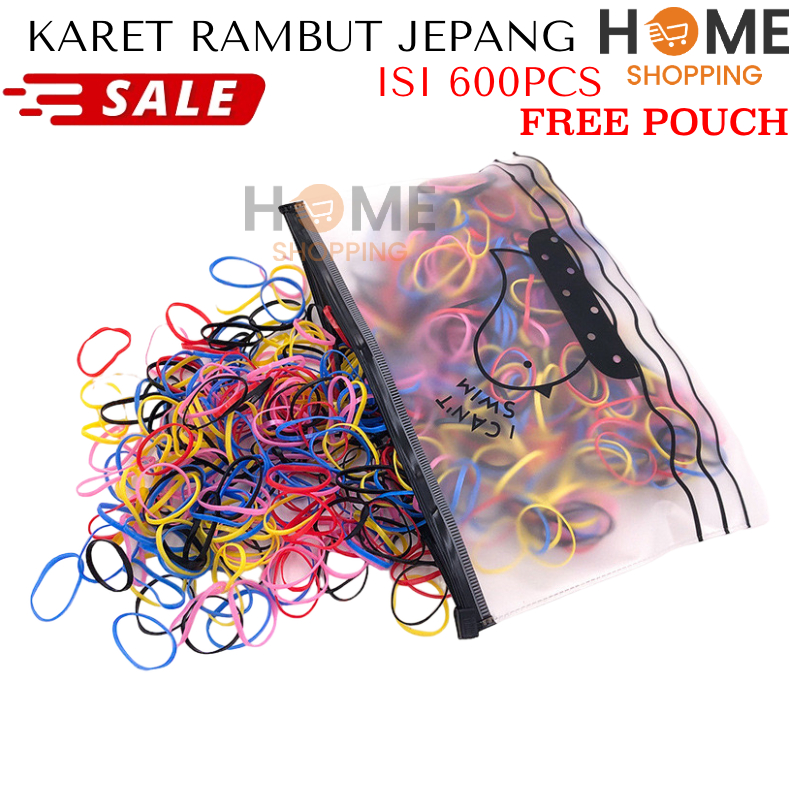Jual [HS] IKAT RAMBUT JEPANG DISPOSABLE 1 POUCH ISI 600PCS / RUBBER ...