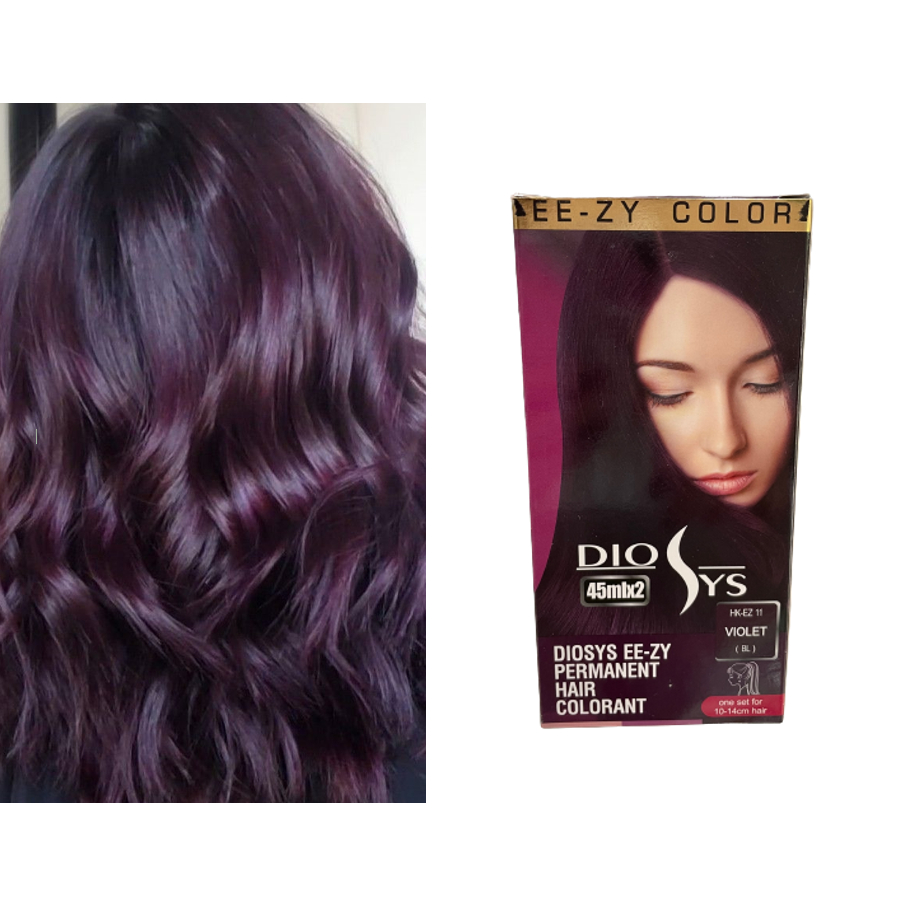 Jual Diosys Eezy Permanent Hair Colorant 45ml x 2 Violet 11 | Shopee ...