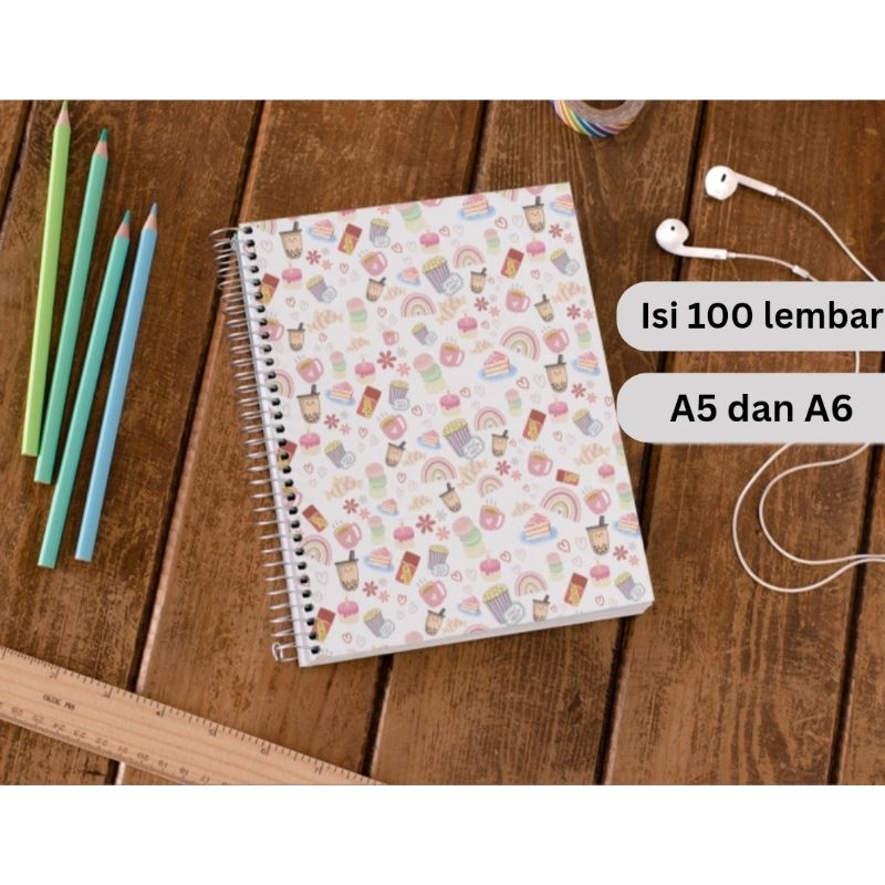 Jual NOTE BOOK A5 A6 ISI 100 LEMBAR | BUKU DIARY | BUKU CATATAN | BLOCK ...