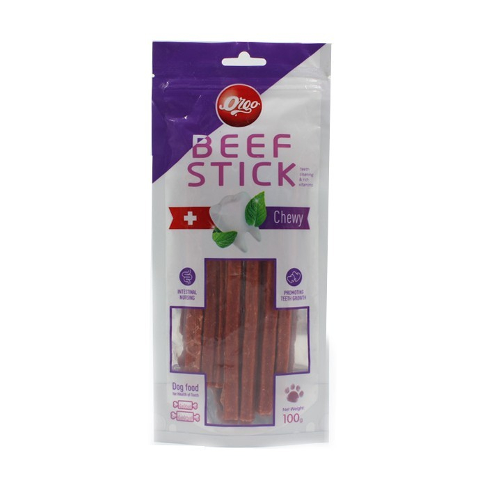 Jual Orgo - Meaty Beef Stick 100gr - Dog Treats Snack- Cemilan Anjing ...