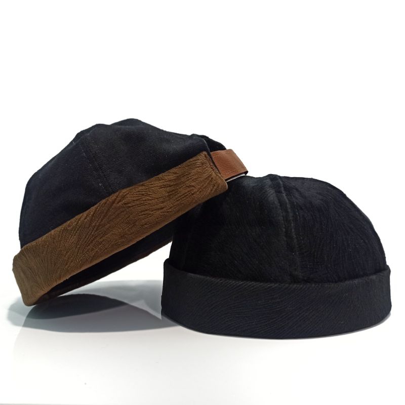 Jual Peci Miki Hat Mikihat Brimless Cap Suede Semi Woll List Casual ...