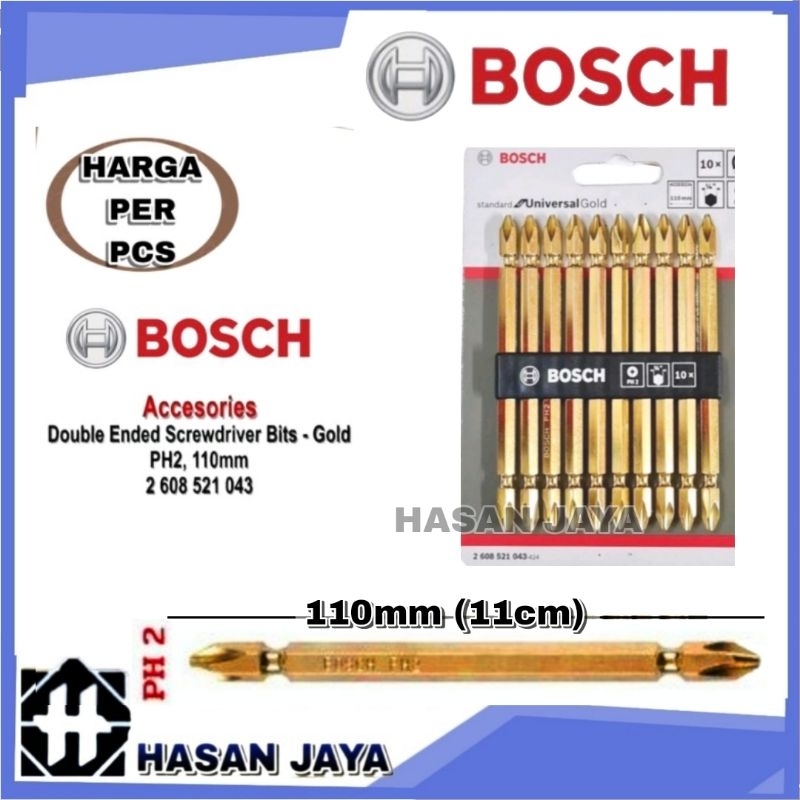 Jual BOSCH Mata Obeng Angin Plus PH2+ 110mm 75mm 65mm / Mata Obeng ...