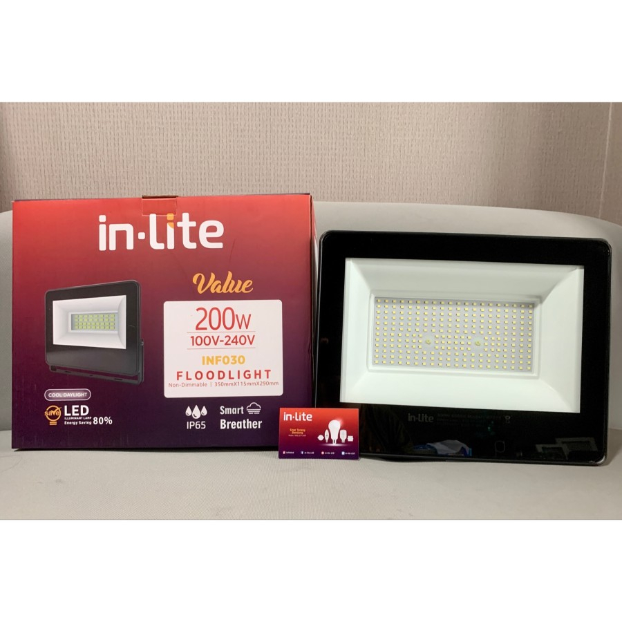 Jual LAMPU SOROT FLOODLIGHT LED INLITE VALUE 200W 200 WATT - INF030 ...