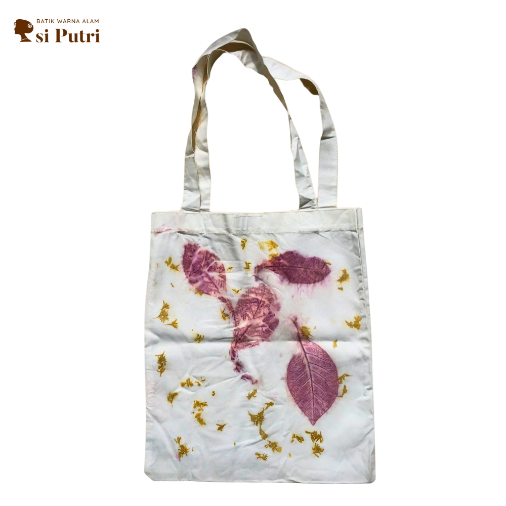 Jual Totebag Ecoprint Ramah Lingkungan Dari Daun Asli Bahan Kanvas ...