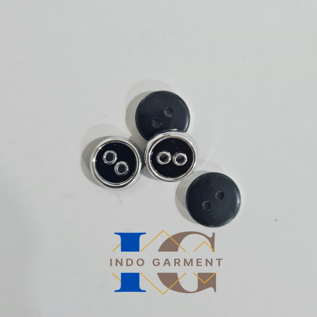 Jual [720pcs] Kancing Lubang 2 Motif Kacamata Ukuran 20L (13mm) Hitam ...