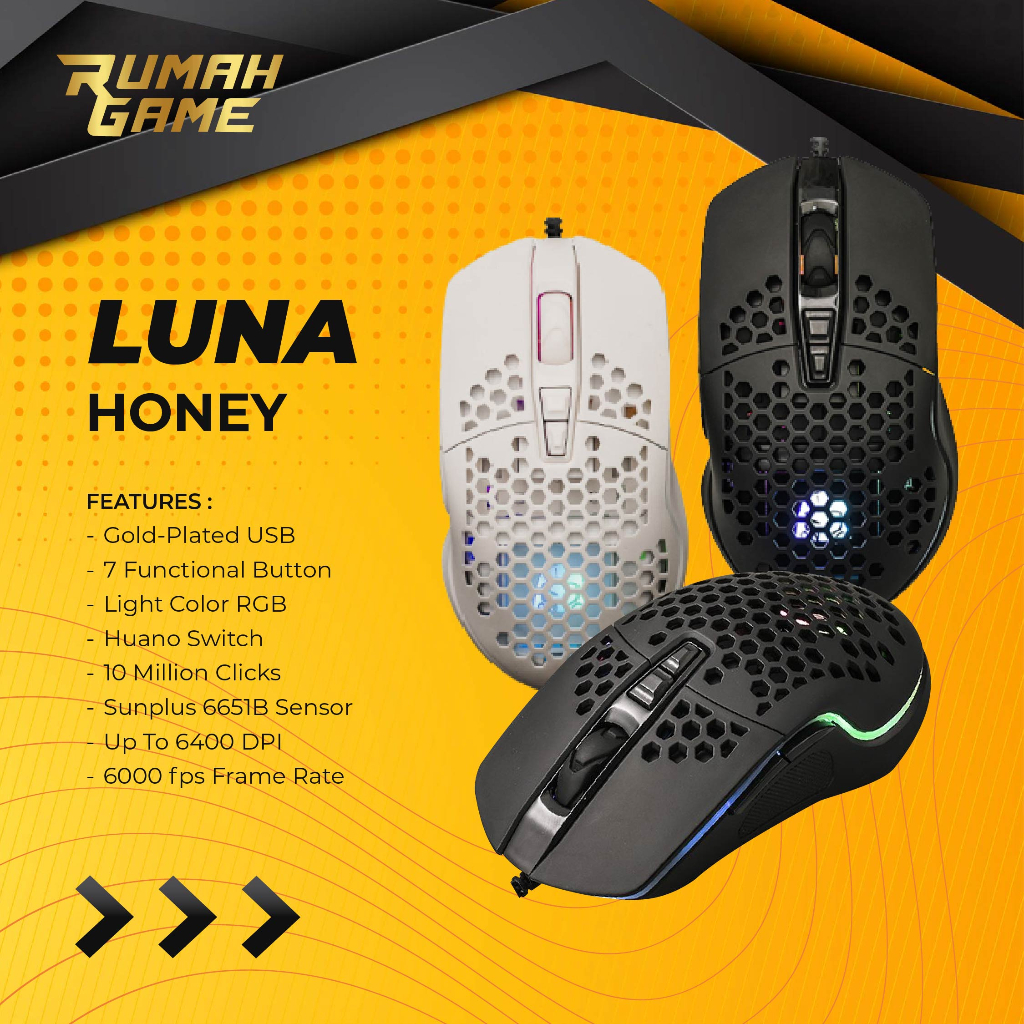 Jual Digital Alliance Luna Honey Mouse Gaming DA RGB | Shopee Indonesia