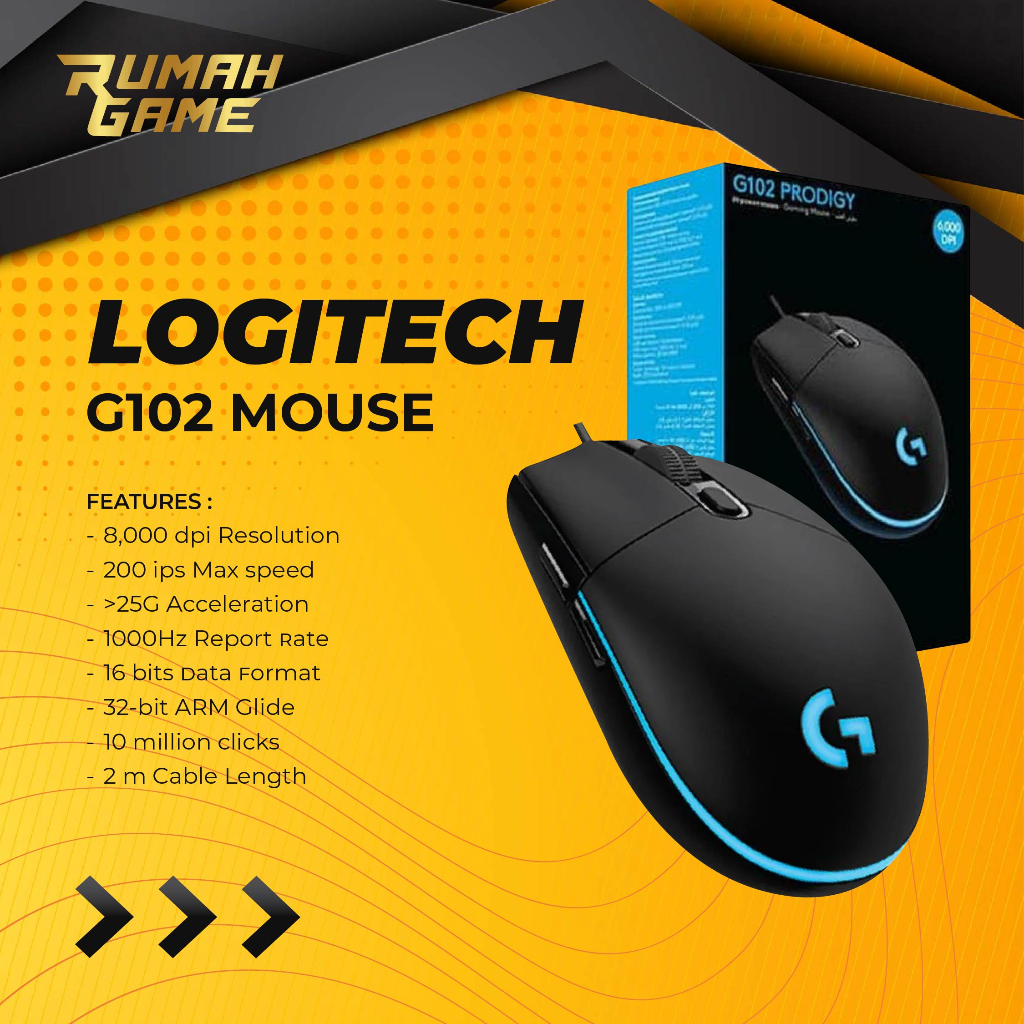 Jual Mouse Logitech G103 Prodigy Gaming - Logitech G102 Produgy Game ...