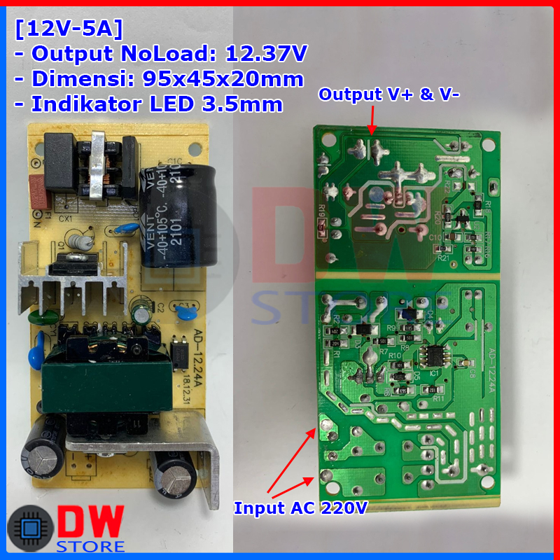 Jual PCB Modul Power Supply Adaptor 5V 9V 12V 15V 1A 1.5A 2A 3A 3.5A 4A ...