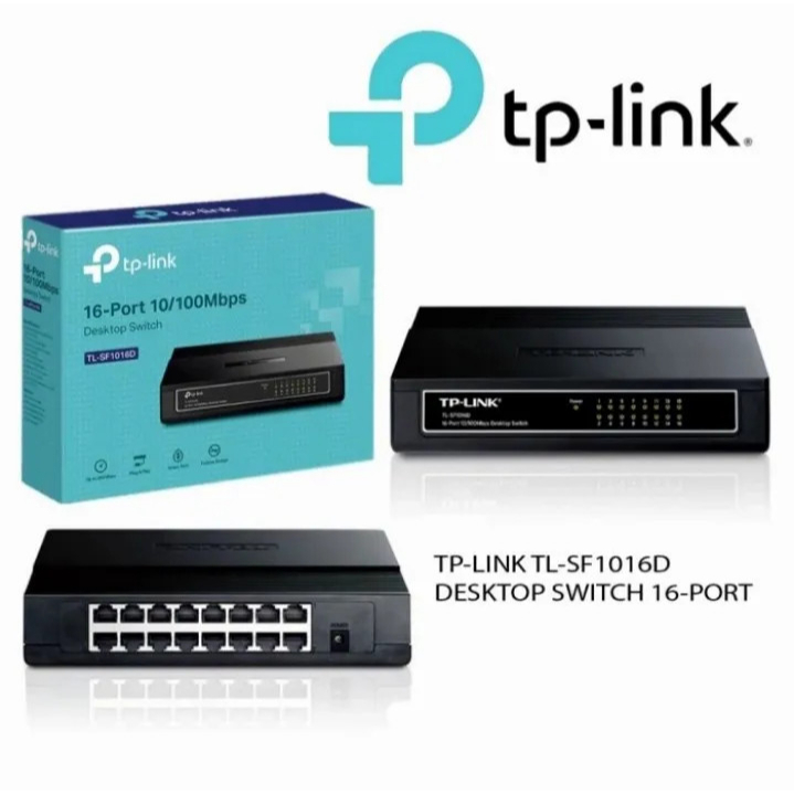 Jual TP-LINK TL-SF1016D - 16Port 10/100Mbps Desktop Switch Hub LAN ...