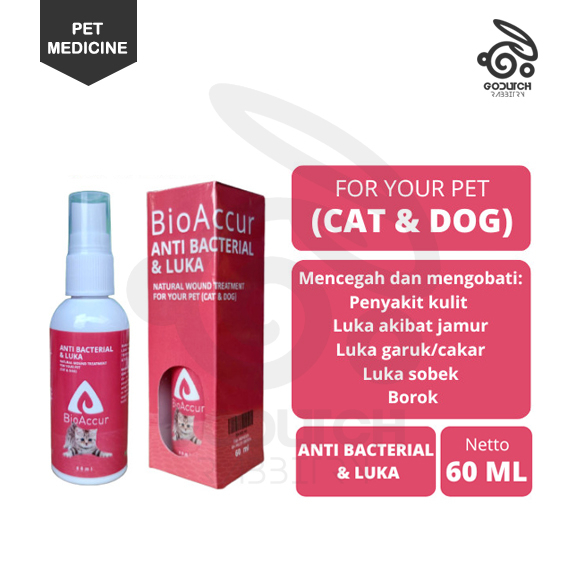Jual BioAccur Anti Bacterial & Luka Spray Obat Luka Kucing Anjing ...