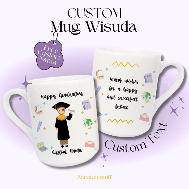 Jual CUSTOM MUG GRADUATION / WISUDA / KADO WISUDA / HADIAH / HAMPERS ...