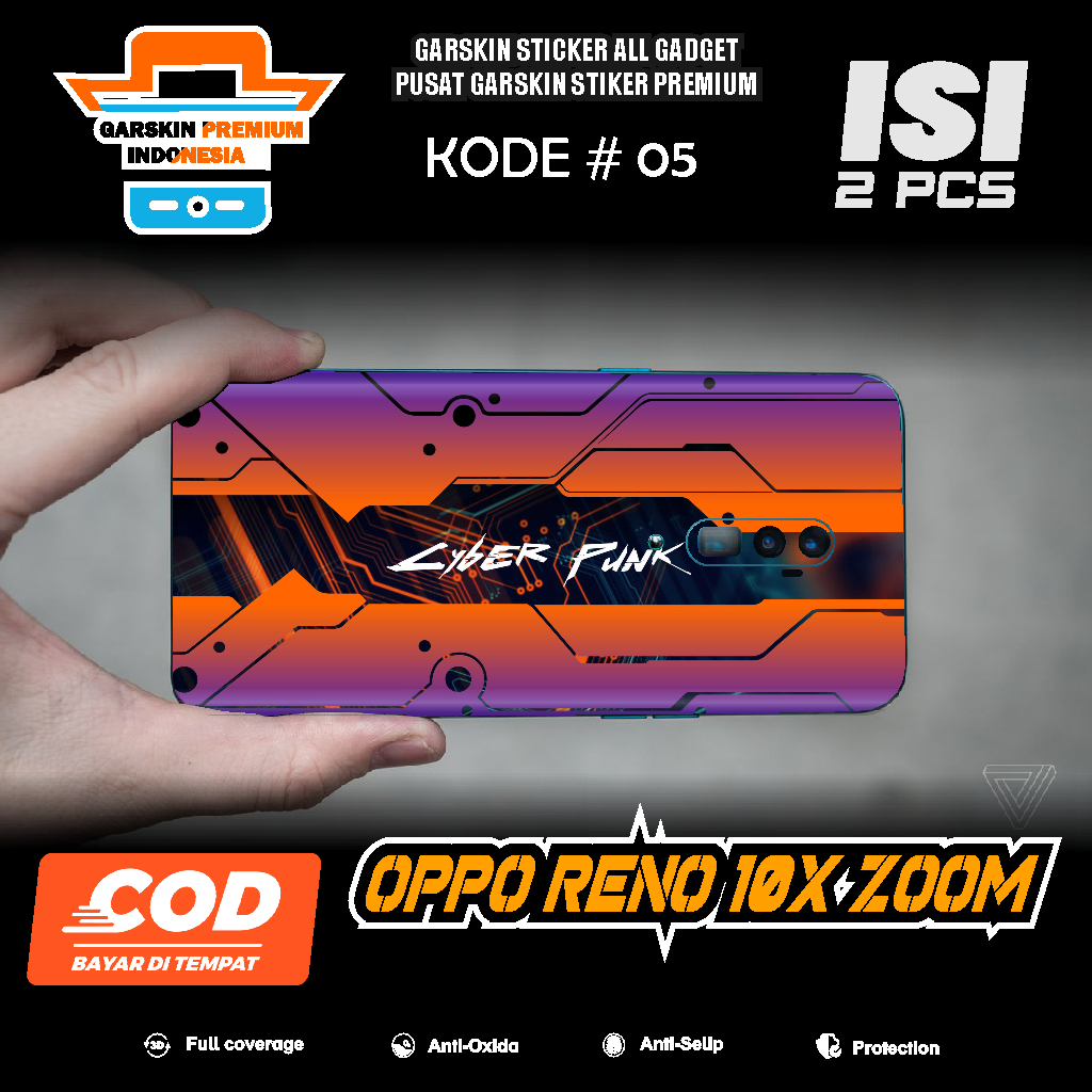 Jual COD Garskin Sticker Oppo Reno 10X Zoom 5G Motif 1-5 Bisa Request ...