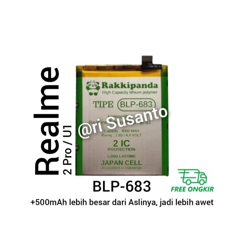 Jual Baterai Rakkipanda BLP683 BLP695 BLP689 for Realme 2 Pro/Realme U1 ...