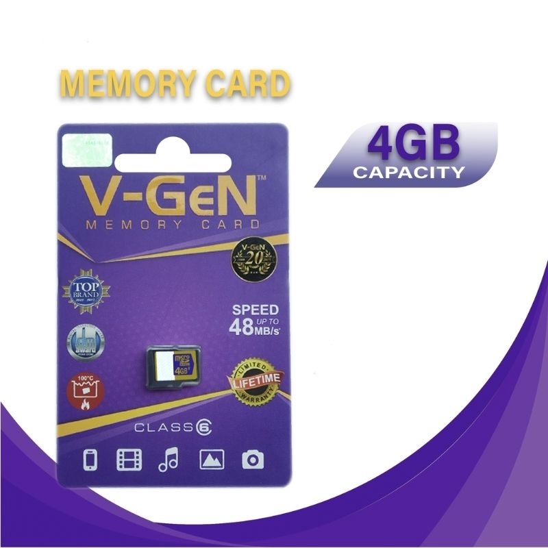 Jual Memory Card V-GEN 4GB Memori Micro Sd 4gb Vgen Original | Shopee ...