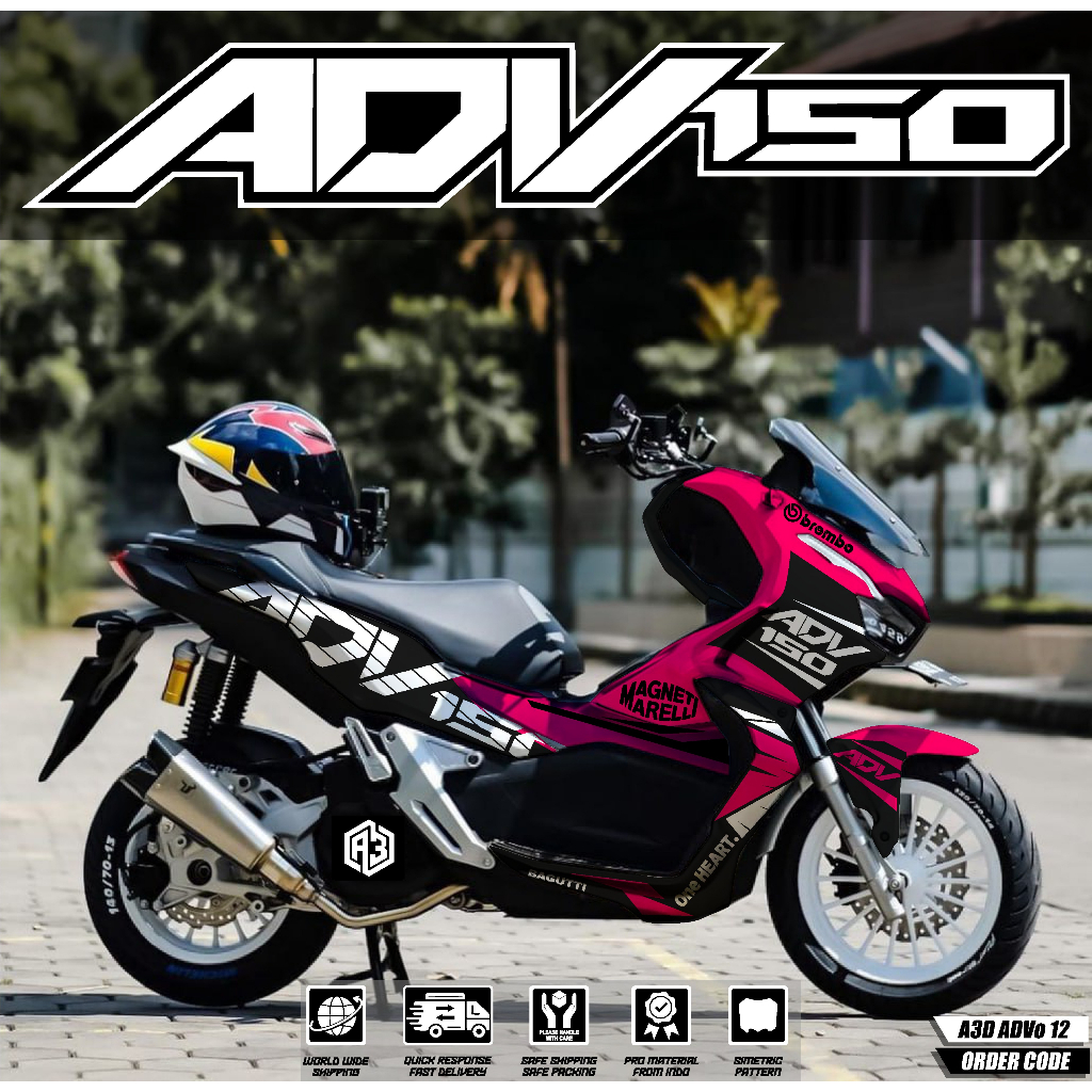 Jual (COD) Decal Sticker ADV 150 Full Body Dekal stiker adv 150 ...