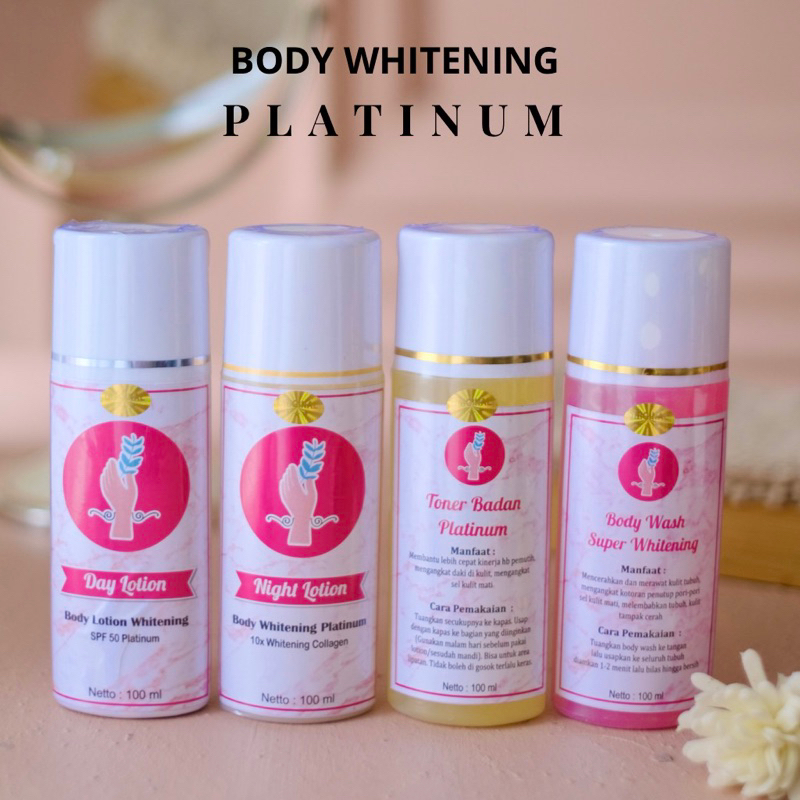 Jual BODY WHITENING PLATINUM PAKET LENGKAP | Shopee Indonesia