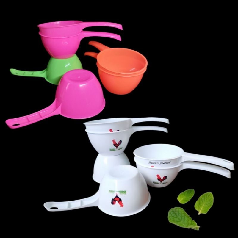 Jual Gayung Mini Ayam Jago Putih Glowsy / Gayung Mungil Plastik ...
