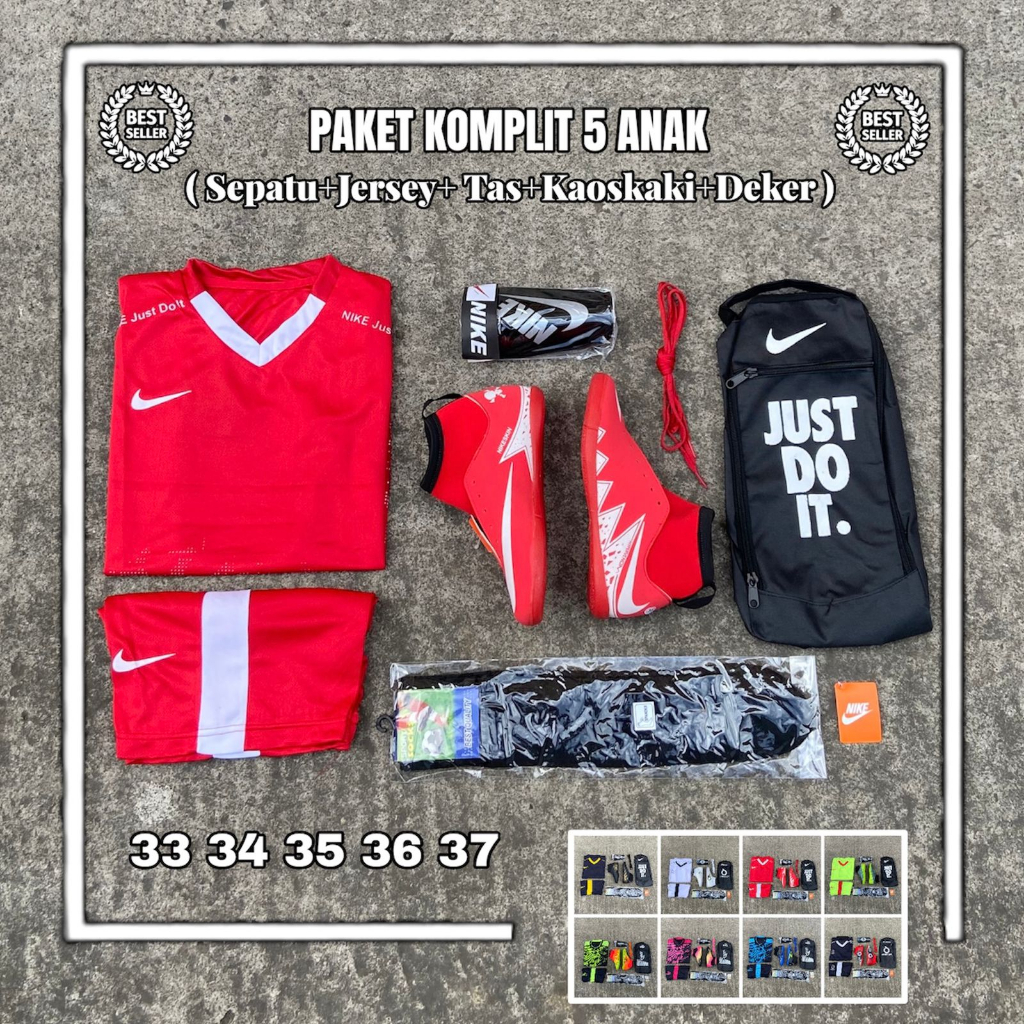 Jual Paket Lengkap 5 Sepatu Futsal Boot Anak Anak Kualitas Import ...